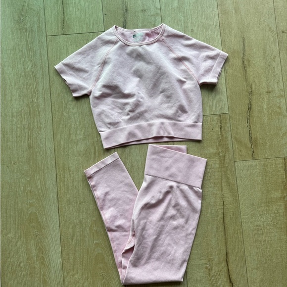 SHEIN | Pants & Jumpsuits | Shein Seamless High Stretch Pink Workout ...